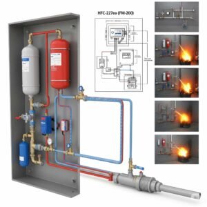 HFC-227ea (FM-200) Fire Suppression System Modular and Centralized ...